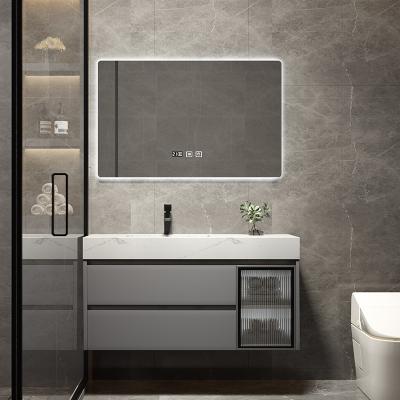 Cina Vanità di vetro trasparente di legno solida dei Governi di bagno di rettangolo 23in in vendita