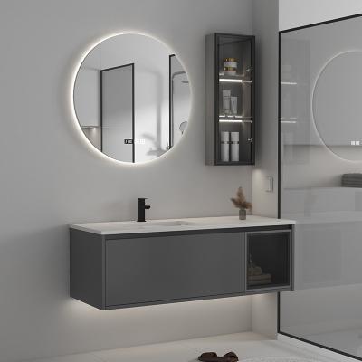 Cina 3 Governi di bagno di legno solidi delle porte con lo specchio del touch screen LED in vendita
