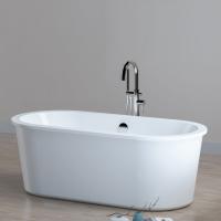 China Oval Shaped Free Standing Bathtubs Solid Surface Artificial Stone for sale