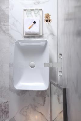 Cina Lavandino bianco del bagno del piano d'appoggio di Art Rectangular Sanitary Ware Basin in vendita