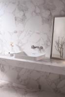 China White Rectangular Ceramic Table Top Bathroom Sink 580x410mm Countertop Basin for sale