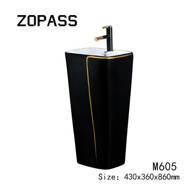 Cina Un pezzo solo sanitario 525*430*860mm ceramico del bacino degli articoli con la toilette nera in vendita