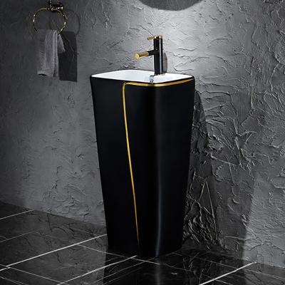 Cina Un pezzo solo sanitario 525*430*860mm ceramico del bacino degli articoli con la toilette nera in vendita