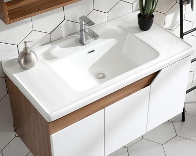Cina Governo di bagno di legno solido di anti corrosione con il lavabo dello specchio in vendita