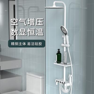 Cina Doccia di pioggia fissata al muro d'ottone bianca lucidata con quattro funzioni in vendita