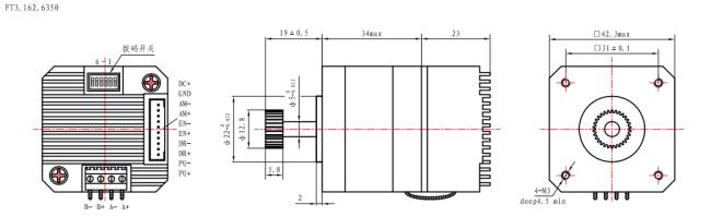 Casun Nema 17 Integrated Stepper Motor with Gear Customized Stepper Motor High Quality for CNC