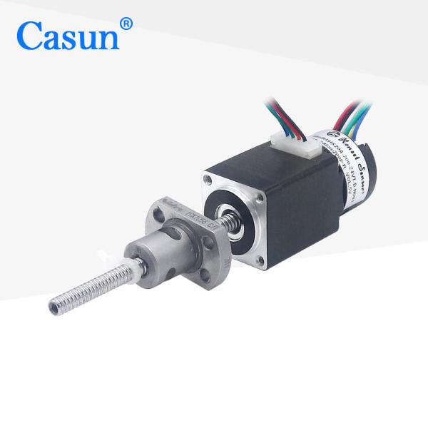2 phase Nema 8 Bipolaire 1,8 degré moteur à vis à bille pas à pas 28 mm corps avec encodeur 14mN.m