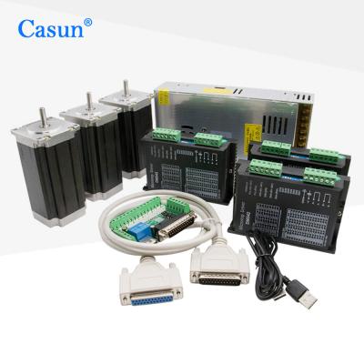 China Casun 2 Phase Nema 34 hybrid stepper motor 86x86x69mm 4N.m high torque 4.0A with 4 axis / 3axis  for CNC for Engraving machine for sale