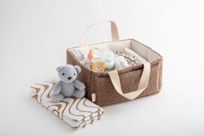 China New arrival Teddy Fleece Changing Bag,teddy diaper basket,teddy nappy caddy, teddy storage basket for sale