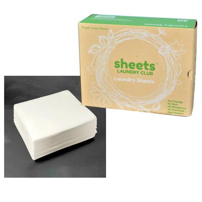 China 2024 new trend products Laundry Detergent Sheets Travel Pack,Fresh-Scented,no plastic(60 loads) 30 sheets for sale