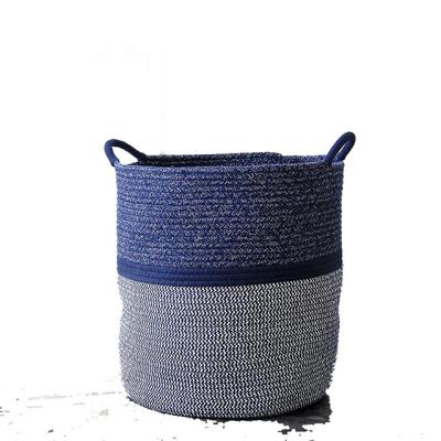 China Easy carrying home laundry baskets,collapsible basket, cotton rope baskets,nursery laundry baskets,storage baskets for sale