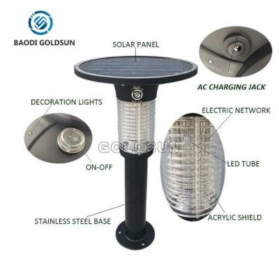 China 2017 New Type Outdoor  Water Proof Solar Powered LED Mosquito Repeller Mosquito Trap for sale