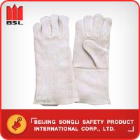 China Cow Split Leather Welding Gloves 14 Inch Length CE Certified SLG-402G for sale