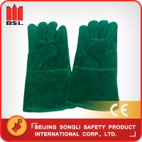 China Cow Split Leather Welding Gloves 14 Inch Length CE Certified Full Knit Lined for sale