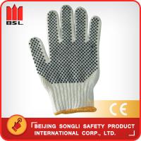 China T/C Yards Working Gloves 10 Inch 600g PVC Dotted One Side Knit Wrist CE for sale