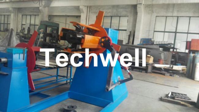 Aluminum, Carbon Steel Pu Foam Rolling Shutter Door Making Machine With Servo Tracking Flying-Saw Cutting