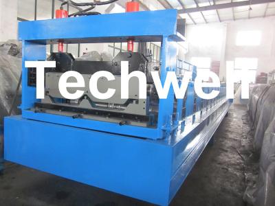 China Rolo ereto do painel do telhado da emenda que forma a máquina com dispositivo hidráulico do corte para estar o revestimento da parede do telhado da emenda à venda