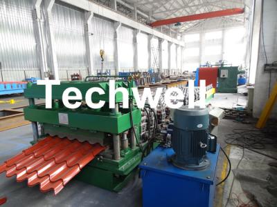 Cina Rotolo delle mattonelle lustrato acciaio di colore che forma macchina per il rivestimento della parete del tetto di mattonelle del metallo in vendita