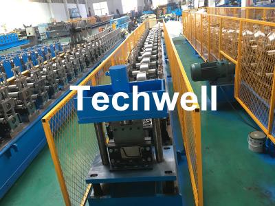 China Rolo de aço da calha de caixa do metal que forma a máquina com controle de frequência do PLC à venda