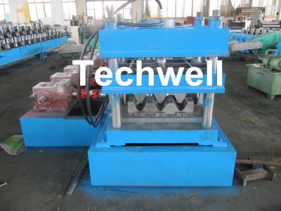 China 15KW Highway Guardrail Roll Forming Machine With 7 Rollers Leveling For W Beam Guardrail for sale