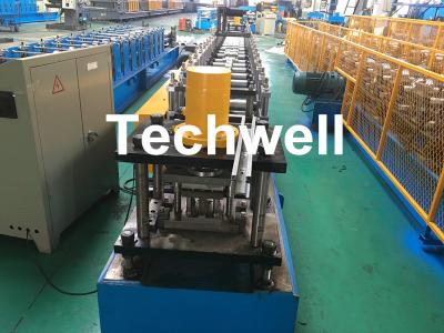 China GCr15 Steel Roller Guide Rail Cold Roll Forming Machine With Hydraulic Cutting for sale