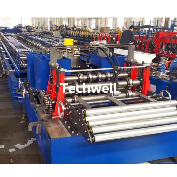 Supermaket Racking Shelf Panel Roll Forming Machine With Hydraulic Cutting Bending