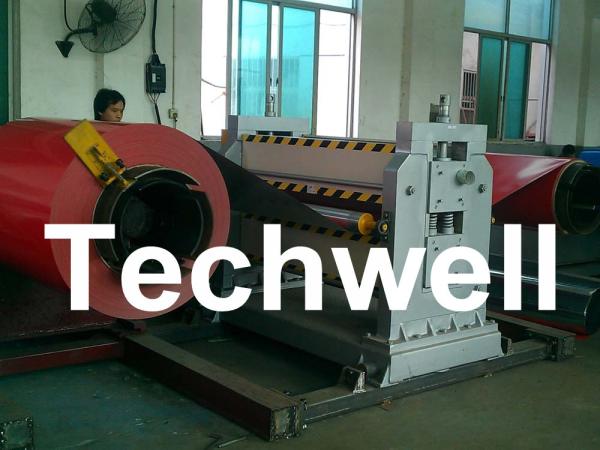 1.0mm Color Steel  Metal Rolling Embossing Press Machine  With Uncoiler And Recoiler