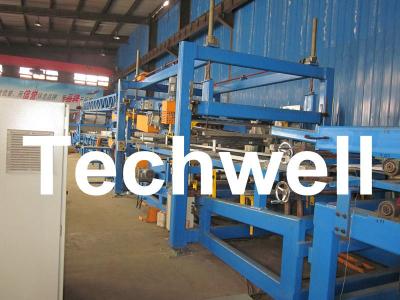 China 32KW, 50 - 250mm Rock Wool Insulated Sandwich Panel Line Machine For Prefabricated House for sale