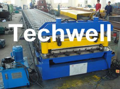 China Corrugated Profile Roofing Sheet Roll Forming Machine With Hydraulic, PLC System for sale