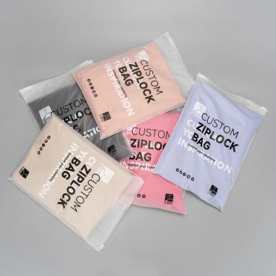 Cina Sacchetti zip in plastica riutilizzabile con logo personalizzato in vendita