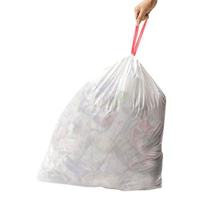 China Saco de lixo reciclado retangular 0,08 0,09 0,1 mm fecho de corda à venda