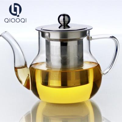 China Professional manufacturer Most Popular glass tea pot with color for sale