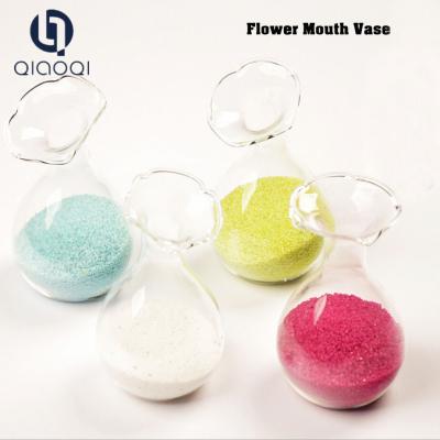 China OEM Latest Style handblown flower shaped glass vase for sale