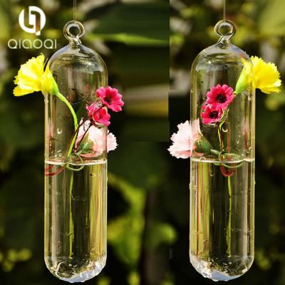 China Three hole single pipe hanging crystal glass vase factory in hebei China for sale