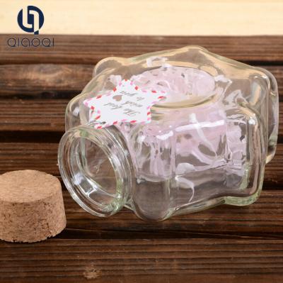 China Clear drifting glass bottle with cork made in China wishing bottle for sale