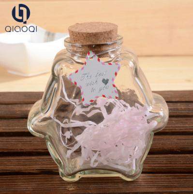 China Clear drifting glass bottle with cork made in China wishing bottle for sale