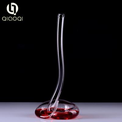 China OEM Top Sell mouth blown clear glass decanter snake shape for sale