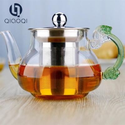 China Customized Promotion Personalized glass tea pot with custom LOGO for sale