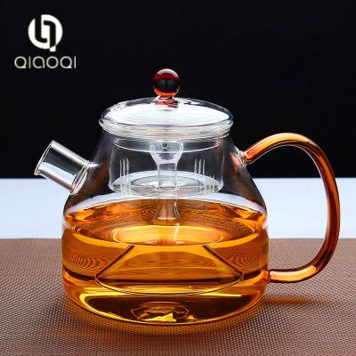 Wholesale Reliable Quality 1.25L glass tea pot with handle