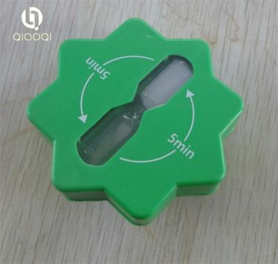 China Promotional Octagonal plastic hourglass sand timer with suction for sale