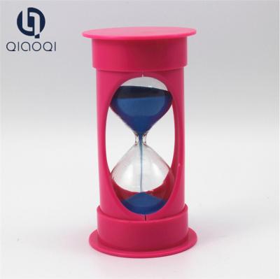 China 10mins customize red plastic sand timer hourglass clock for toys for sale