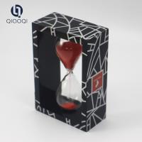 Cina Black frame square acrylic glass hourglass 4 minutes in vendita