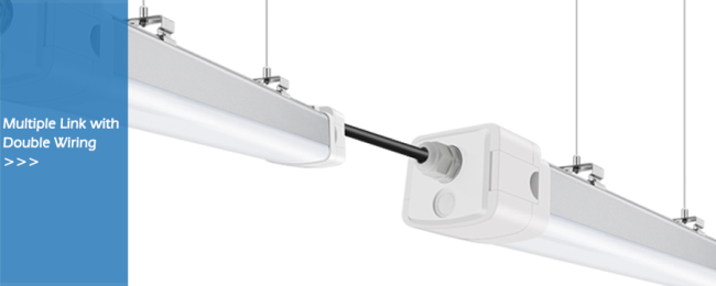 LED Tri Proof Light 20-80 Watt 120/160LPW IP65 1-10V Dimming DALI Control