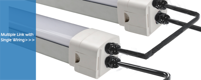 LED Tri Proof Light 20-80 Watt 120/160LPW IP65 1-10V Dimming DALI Control