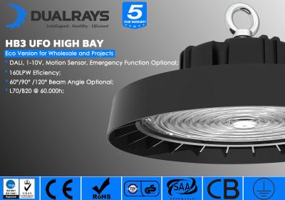Cina Luce Pluggable innovatrice della baia del UFO del sensore di moto di DUALRAYS HB4 LED alta con l'angolo d'apertura 110° di 60° 90° in vendita