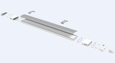 Cina D2.5 LED Triproof Lighting Hi-Slim & Buckle End Cap Design For Labor Cost Saving in vendita