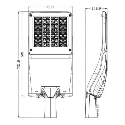 Cina dispositivo di protezione intelligente all'aperto dell'impulso dell'iluminazione pubblica IP66 IK08 10KV 20KV di 150W LED in vendita