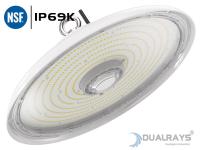 China Smooth Surface LED UFO High Bay Light Easy Clean NSF IP69K Power Saving for sale