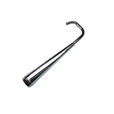 China CG125 Motorcycle Exhaust Pipe Polished Chrome Silencer Logo Printing Available for sale