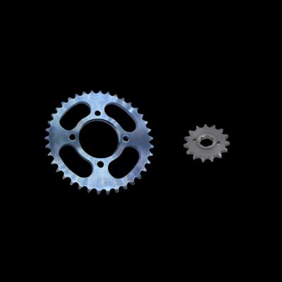 China CG125 Motorcycle Chains And Sprockets 428H-38T Big Teeth + 15T Small Teeth for sale